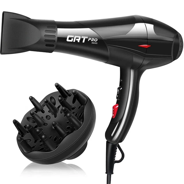 PROFESSIONAL HAIR DRYER 3500W Ionic Hairdryer AC Motor Blue Light Anion ...