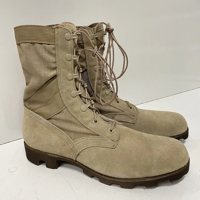 VINTAGE “PJ” US Military Issue Combat Boots Desert Tan Hot Weather Sz ...