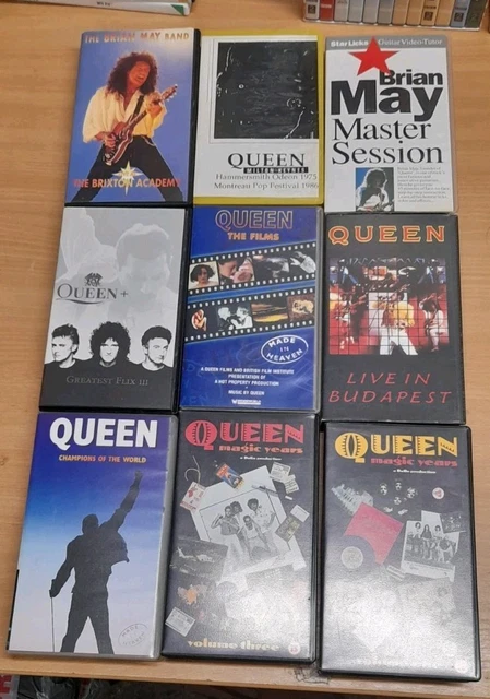 QUEEN FREDDIE MERCURY 9 VHS Bundle untested £60.00 - PicClick UK