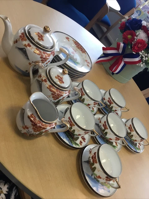 JAPANESE FINE CHINA Hayasi Kutani Tea Set (21 Pieces) £20.00 - PicClick UK