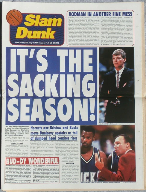 1996 ENGLAND - PATRICK EWING - MIKE DUNLEAVY - "Slam Dunk" - COVER £15. ...