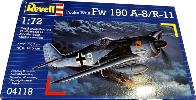 REVELL 04118 1:72 Scale Focke Wulf Fw 190 A-8 / R-11 Model Kit ...
