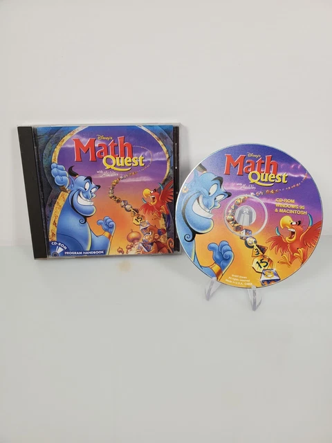 DISNEYS MATH QUEST with Aladdin CD-ROM PC Game Used Condition $18.99 ...