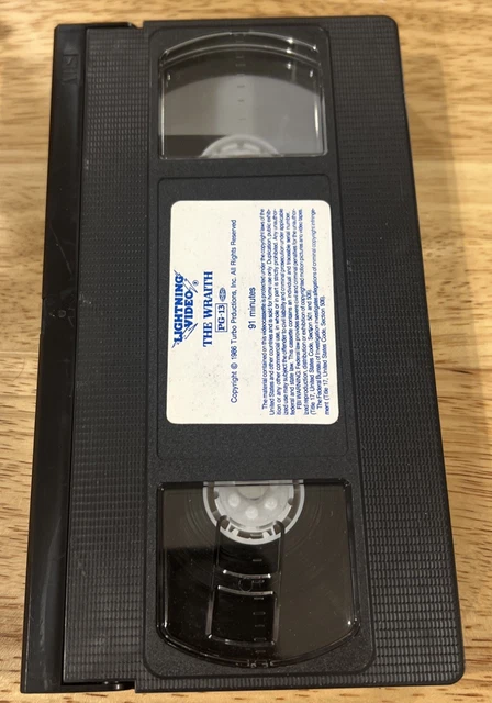 THE WRAITH VHS 1986 Action Fantasy Charlie Sheen Nick Cassavettes Randy ...