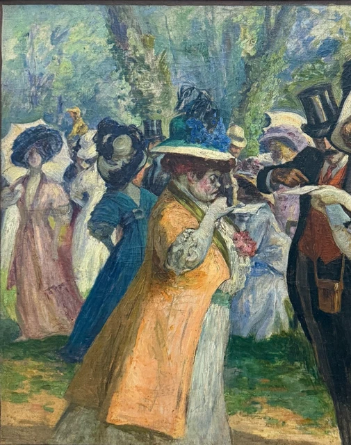 PAINTING GEORGES REDON (1869-1943) - Elegant To 'Hippodrome Of ...