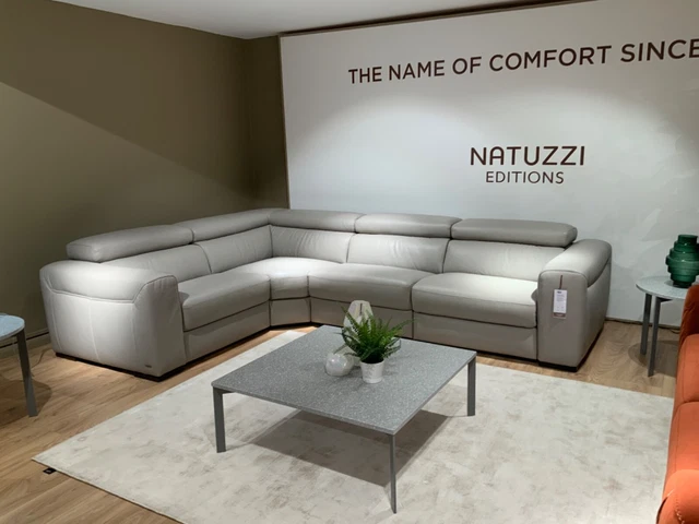NATUZZI FORZA B790 Electric Reclining Leather Corner Sofa £6,860.00 ...