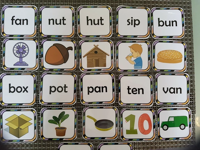 CVC MATCHING CARDS CVC words phonics ks1 word game fun teaching ...