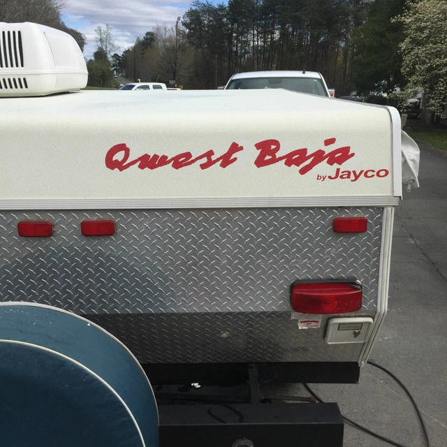 DECAL FOR JAYCO Qwest BAJA Pop Up Camper Travel Trailer Sticker RV Red ...
