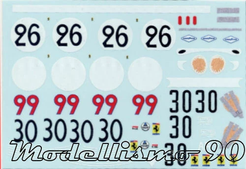 DECAL SHEET 1/43 Ferrari 250 GTO 64 NART Le Mans/Daytona/Sebring/SCCA ...