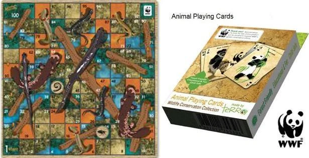 WWF SALAMANDERS & Ladders Board Game + Bonus WWF Pack Playing Cards ...