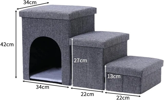 DOG STAIRS FOR Bed, Pet Steps for Small Dogs and Cats, Portable Heavy ...