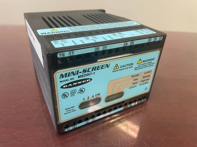 BANNER MSDINT-1 MINI-SCREEN Light Curtain Control Module $74.99 ...