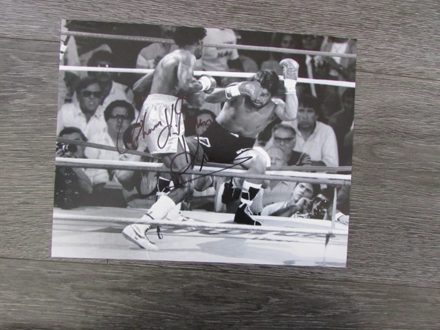THOMAS THE HITMAN Hearns Boxer Boxing Champion Original Hand Signed ...