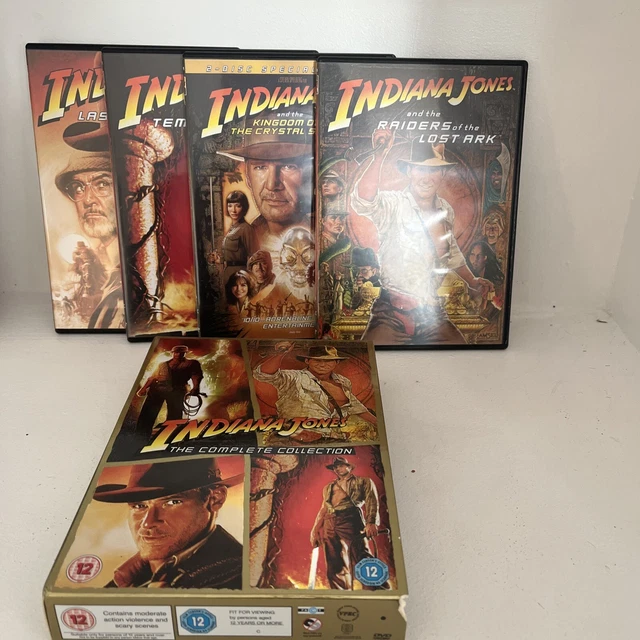 INDIANA JONES THE Complete Collection Of All 4 Movies 4 Dvd Box Set £6. ...