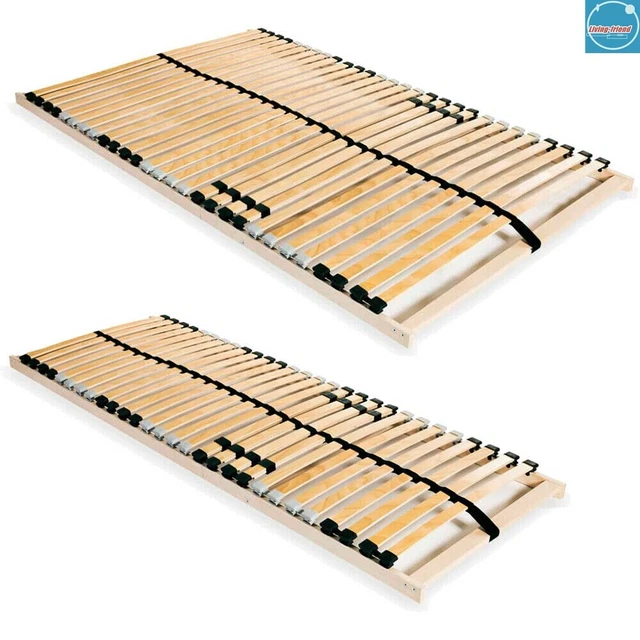 SLATTED BED BASE with 28 Slats 7 Zones FSC Frame Bedroom 70-140 x 200 ...