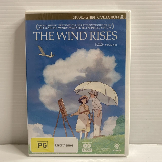 THE WIND RISES (DVD, 2013) Japanese, English Subtitles Anime - Hayao ...