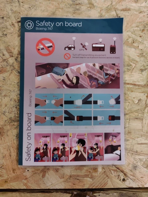 VIRGIN ATLANTIC SAFETY Card Safety On Board Boeing 747 Aircraft ...