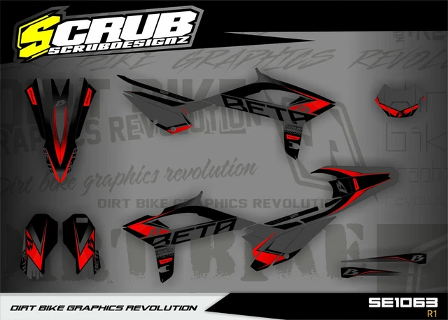 BETA RR 125 LC 2021 - 2022 125 Grafik Dekor Aufkleber SCRUB Graphics ...