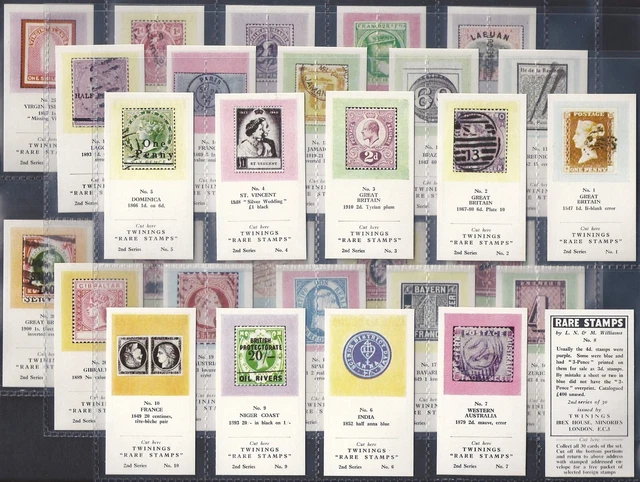 TWININGS (TEA)-FULL SET- Rare Stamps 1960 (No Overprint 2Nd Series 30 Cards) £1.99 - PicClick UK