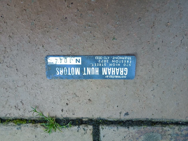 HOLDEN HQ HJ hx hz torana etc GRAHAM HUNT motors I D TAG radiator ...