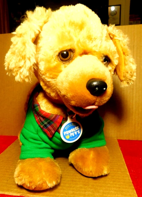 BUILD-A-BEAR~PROMISE PETS BROWN Dog With Red Collar & Green Shirt ...