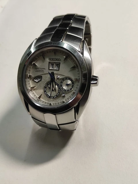 SEIKO ARCTURA KINETIC PERPETUAL Calendar Day-Date-Month Watch Excellent ...