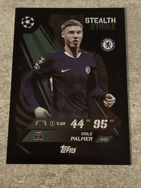 TOPPS MATCH ATTAX 25/26 Cole Palmer Stealth Strike Card Chelsea 2025 ...