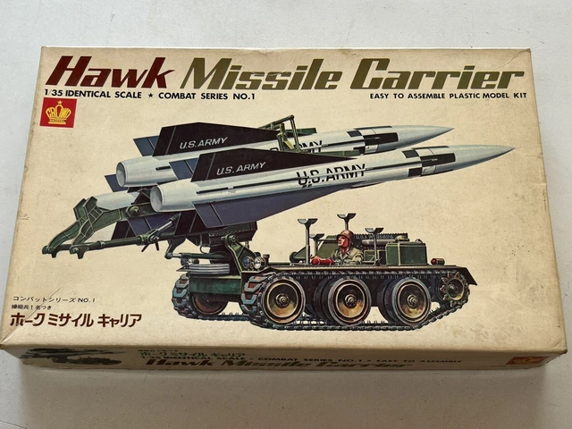 RARE VINTAGE CROWN Hawk Missile Carrier Model Kit 1/35 Unbuilt £200.00 ...