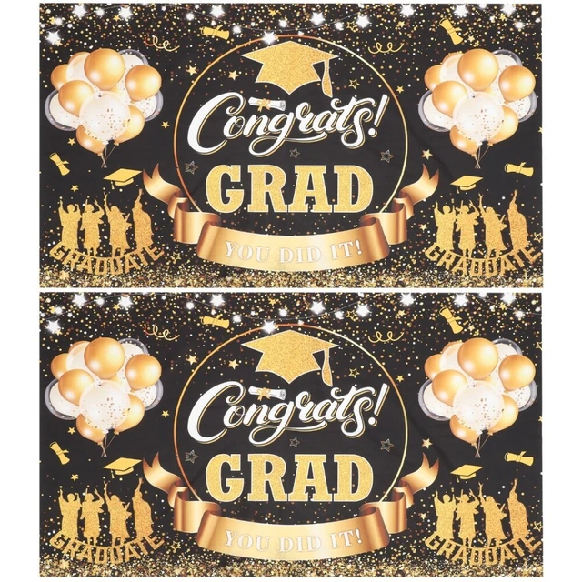 GRADUATION SEASON 2X Graduation Backdrop Graduation Party Background ...