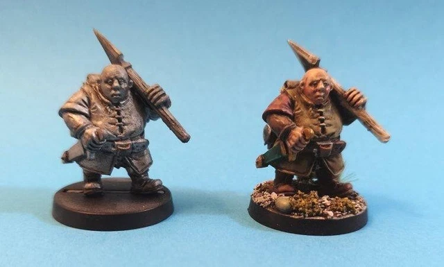 RAL PARTHA MINIATURE 28mm scale Bill Boulder Bofurson Villager Pillager ...