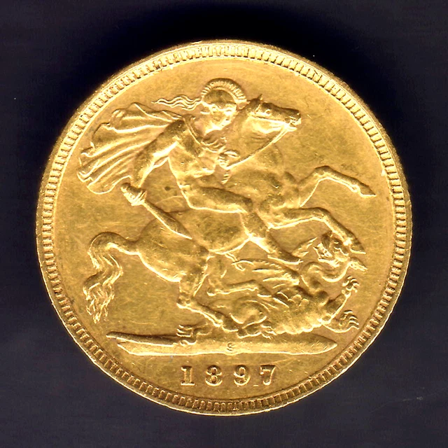 AUSTRALIA. 1897 SYDNEY - Half Sovereign.. Much Lustre.. gVF/aEF $725.00 ...