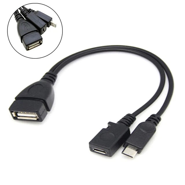 USB ONE CENT two Port Adapter OTG Cable For Mobile Tablet External ...