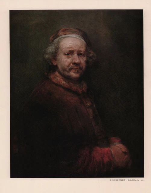 LITHOGRAFIE 1966: MALEREI, Rembrandt Harmensz Van Rijn Selbstbildnis im ...
