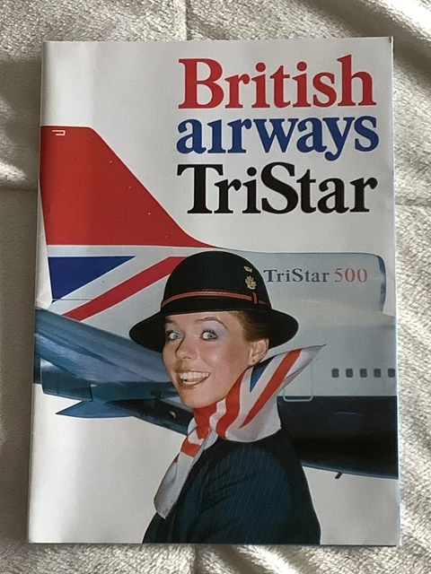 BRITISH AIRWAYS BA500/3/80 TRISTAR brochure / 8 fold poster Roz Hanby ...