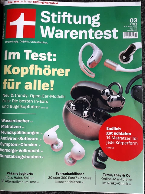 STIFTUNG WARENTEST TEST Heft 3/2025 März 2025, , einmal gelesen, EUR 3 ...
