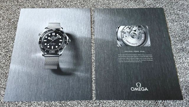 NEW RARE 2025 Collectable Magazine 2 page Advert Omega Seamaster Diver ...