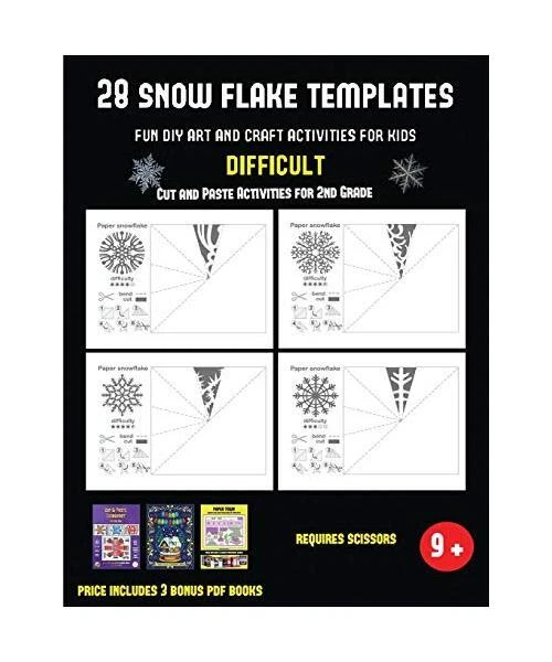 CUT AND PASTE Activities for 2nd Grade (28 snowflake templates - Fun ...