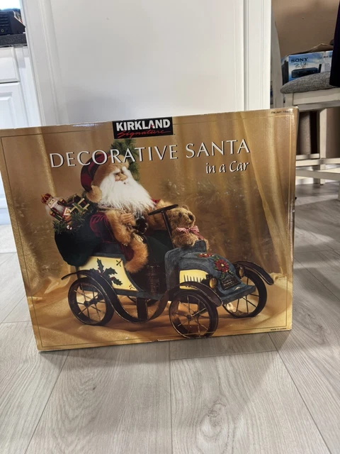 KIRKLAND SIGNATURE LARGE Santa Clause in a Christmas Car Decoration ...