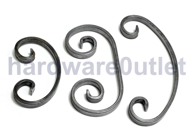 C SCROLLS MILD Steel Flat Bar 12 x 6 mm 3 Sizes Weld On Wrought Iron ...