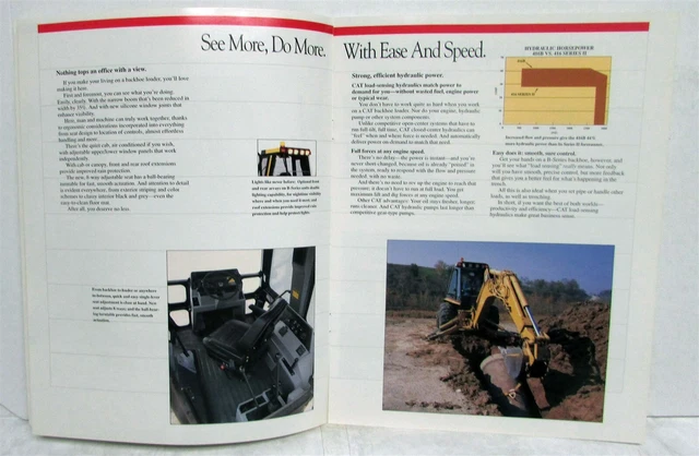 1993 CATERPILLAR 416B Backhoe Loader Specs Construction Sales Brochure ...