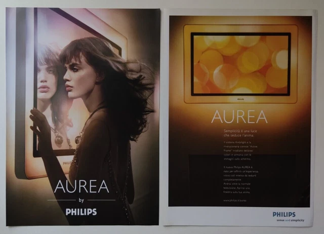 PUBBLICITA' PHILIPS AUREA Tv Monitor Fashion Advertising Werbung 2007 ...
