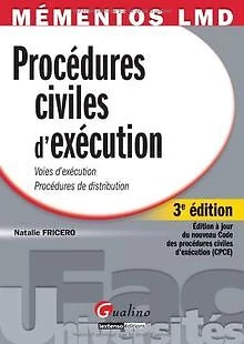 PROCÉDURES CIVILES D'EXÉCUTION : Voies d'exécution, procéd... | Livre | état bon EUR 6,64 ...