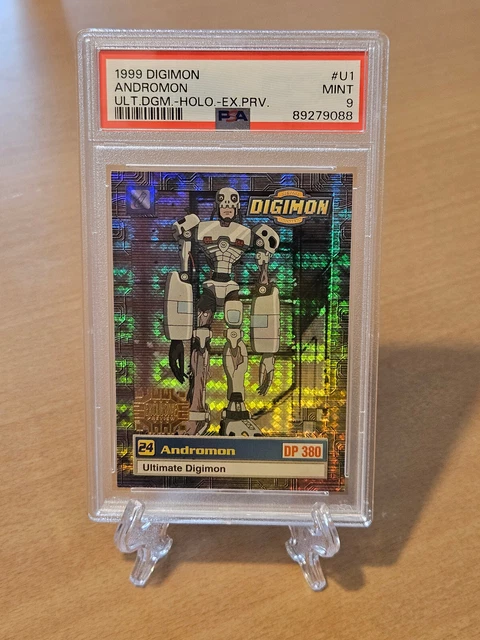 1999 DIGIMON EXCLUSIVE Preview Gold Stamp Holo Foil Andromon U1 of 8 PSA 9 EUR 149,99 - PicClick ES