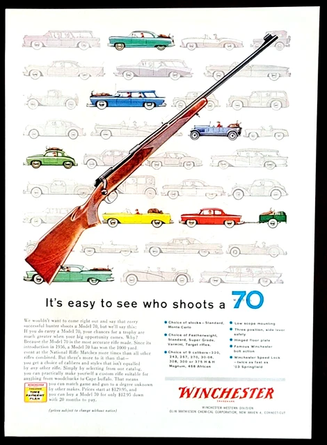 WINCHESTER RIFLE MODEL 70 Original 1958 Vintage Print Ad $7.95 - PicClick