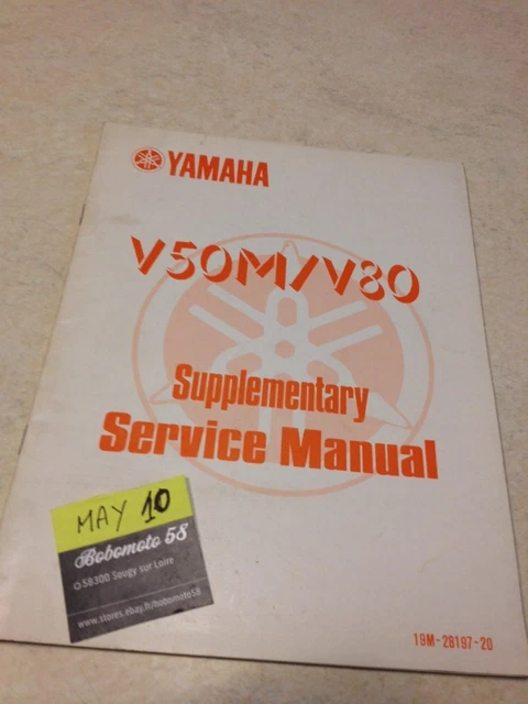 YAMAHA V50M V50 V80 Suplemento Revisión Técnica Servicio Manual Taller EUR 21,91 - PicClick ES