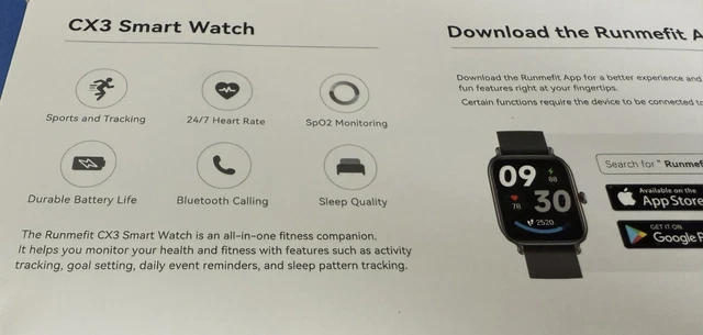 CX3 SMART WATCH ~ Bluetooth Calling Connect £26.70 - PicClick UK