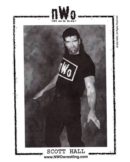WCW NWO WWF WWE WRESTLING SCOTT HALL 1998 8x10 PROMO PHOTO REPRINT COPY ...