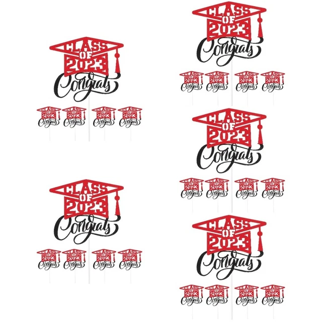 GRADUATION SEASON 25 pcs 2023 Cupcake Toppers Graduation Cupcake ...