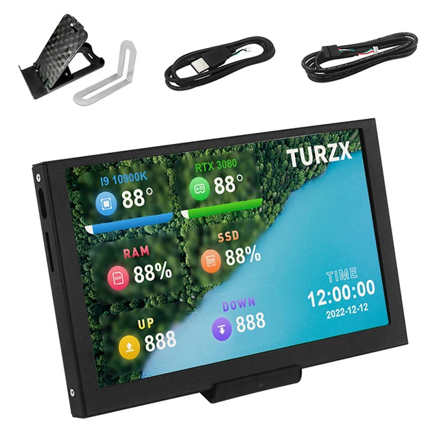 5 INCH IPS USB Mini Screen PC CPU GPU RAM Data Monitor PC Sensor Panel ...
