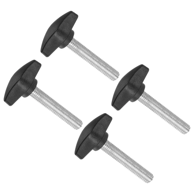 TEE WING KNOBS, M8 x 40mm, Plastic T Thumb Screw Clamping Knob, 4-Pieces £9.08 - PicClick UK
